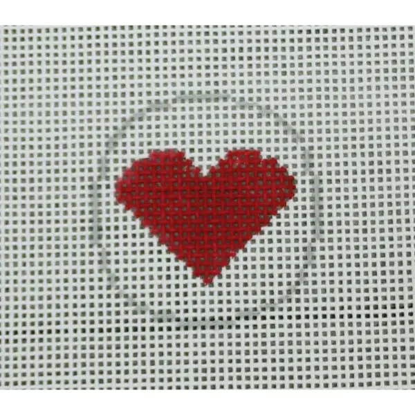 Mini Circle Heart-KKMC14 | Radish Roots Needlepoint