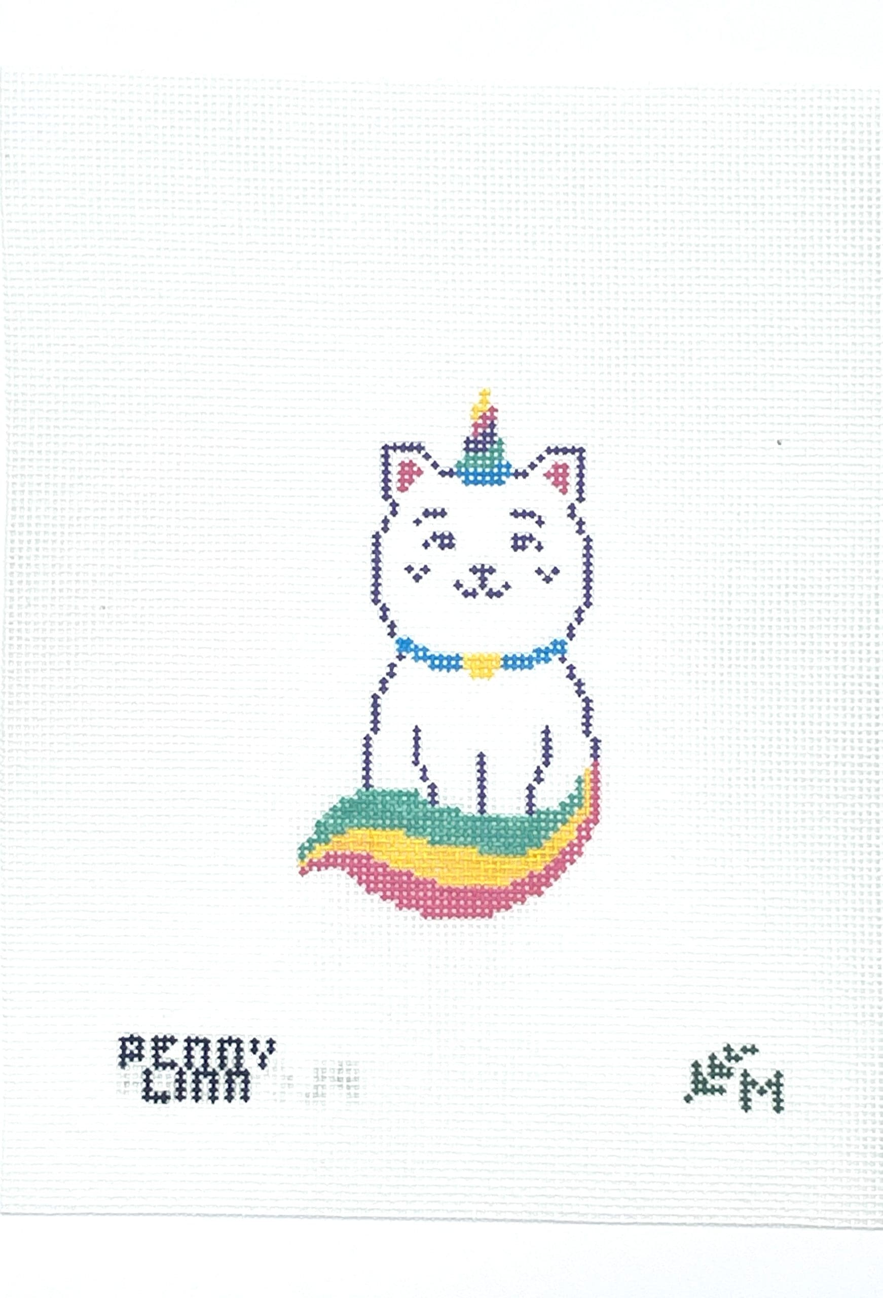 Kitty Corn-2 1/8" x 3 5/8"- 18 Mesh | Radish Roots Needlepoint