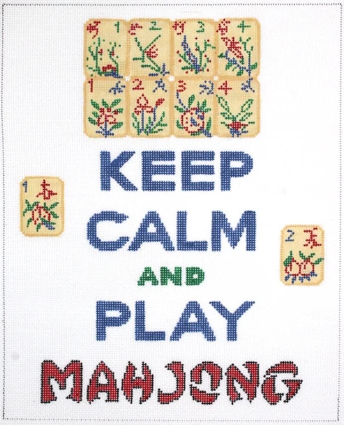 Keep Calm & Play Mahjong Sign - 8.5" x 10.5"- 18 Mesh | Radish Roots ...