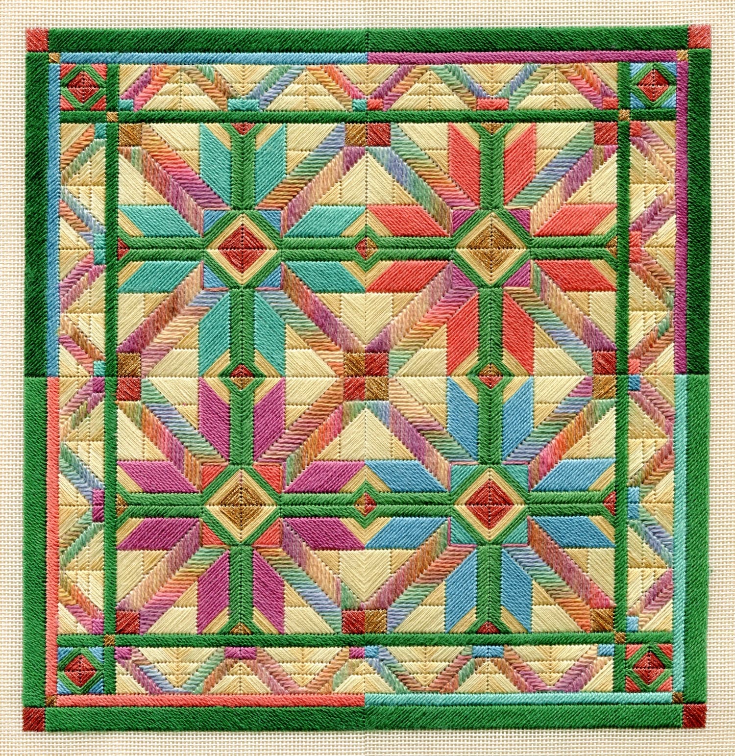 Indian Spring- 10" x 10" on 18 ct. | Radish Roots Needlepoint