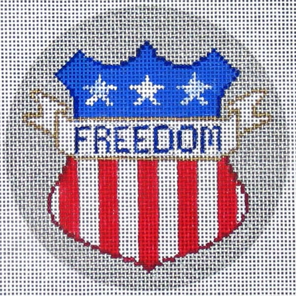 DO163-Freedom -18 Mesh-4” - Radish Roots Needlepoint